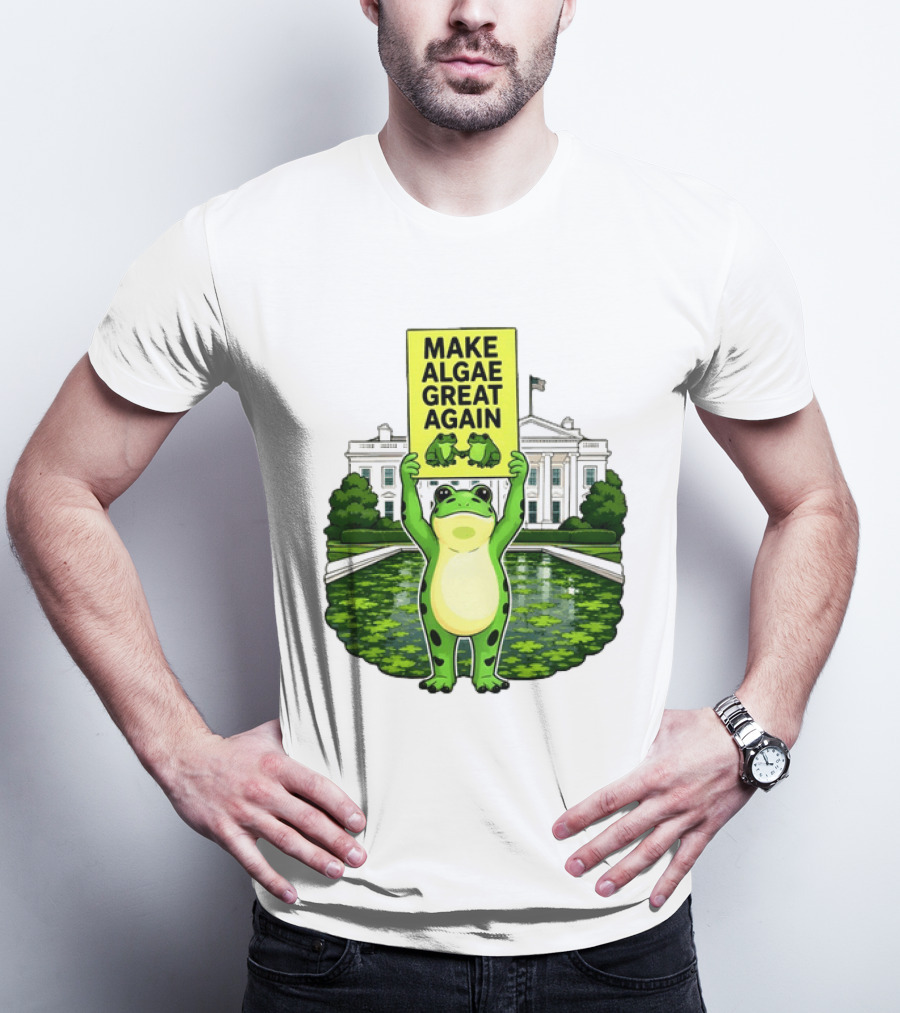 Frogs Team Algae Make Algae Great Again At White House 2026 T-Shirt