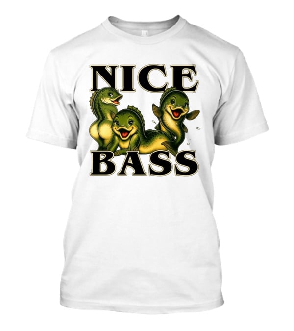 Nice Bass Fishing Pun Angler Humor Trio Fish T-Shirt