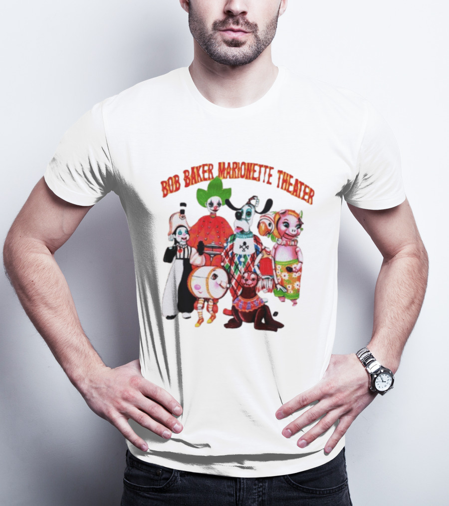 Bob Baker Marionette Theater Clown Dog Pig Characters T-Shirt