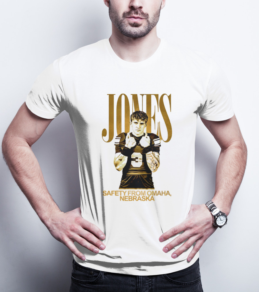 Mason Jones Nebraska Cornhuskers Safety From Omaha Football Player T-Shirt