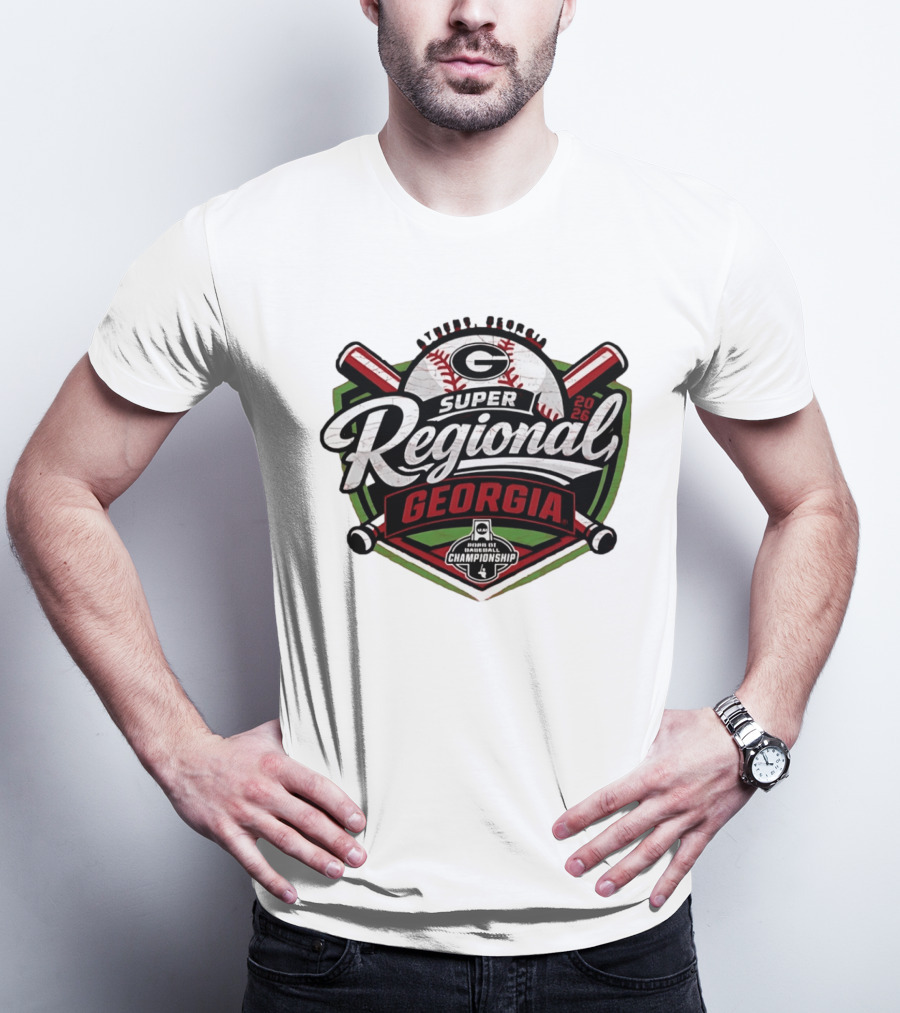 Georgia Bulldogs Baseball Super Regional Championship Athens 2026 T-Shirt