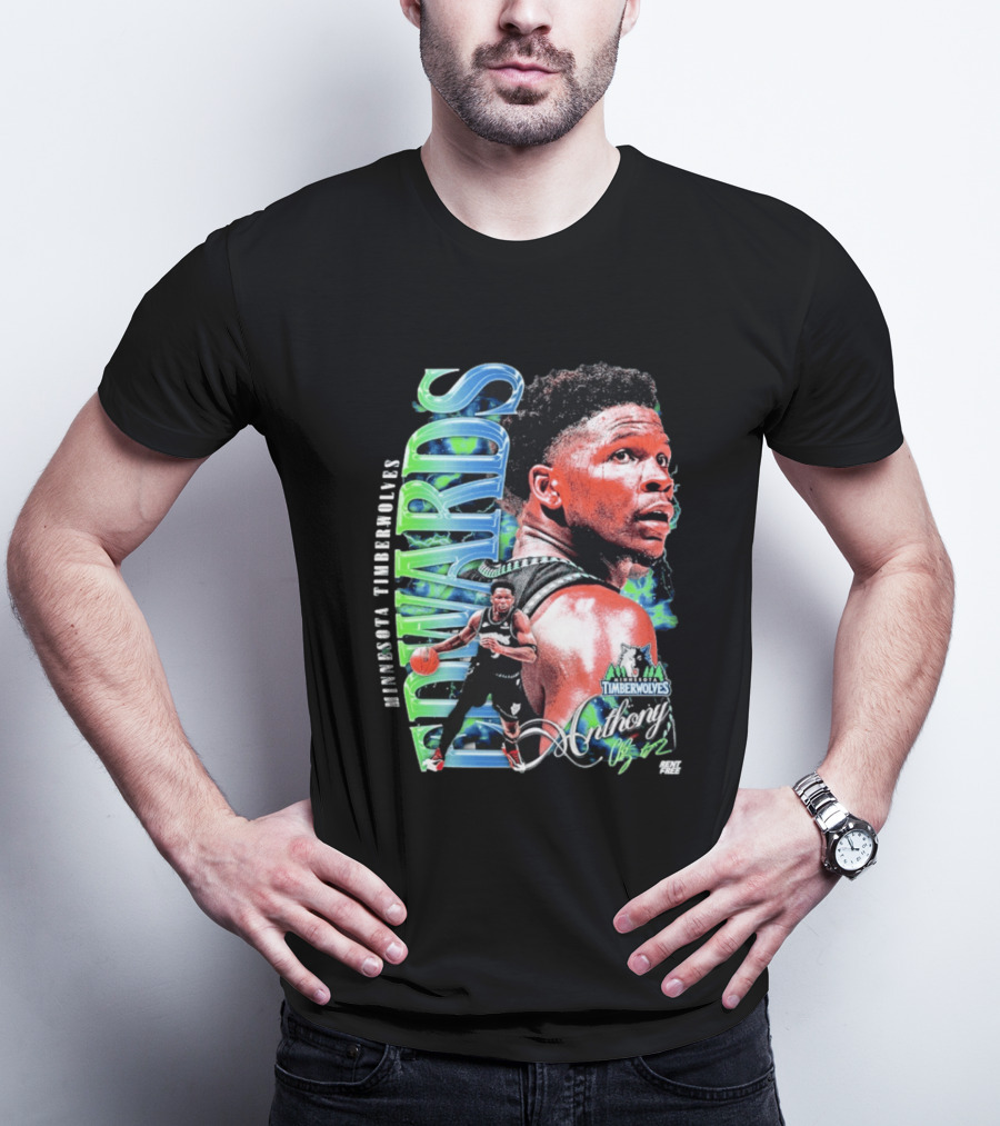 Anthony Edwards Minnesota Timberwolves Basketball Star Collage T-Shirt