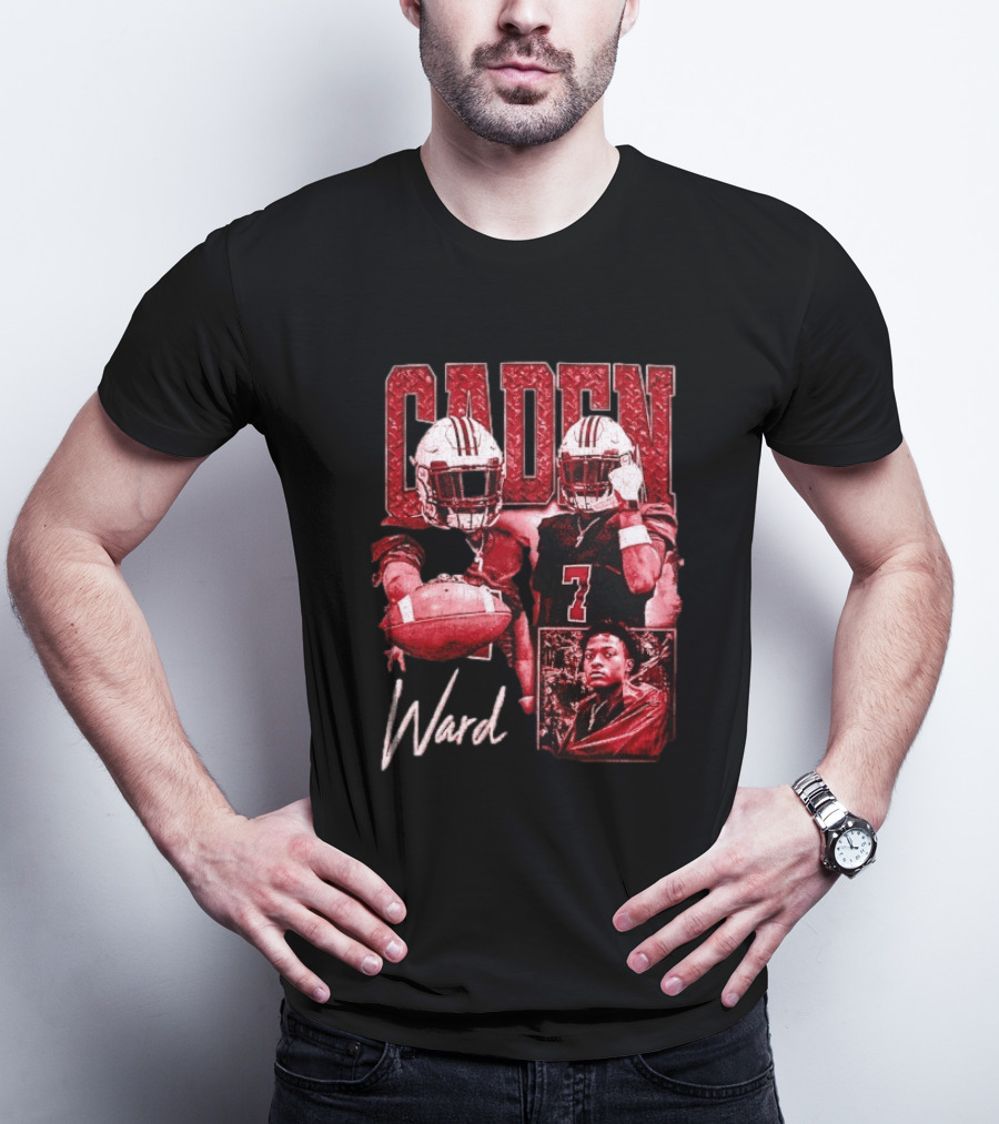 Caden Ward American Football Athlete Sports Number 7 T-Shirt