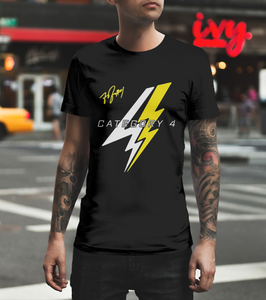 LSU Tigers Flau'jae Johnson Category 4 Lightning Bolt Signature T-Shirt