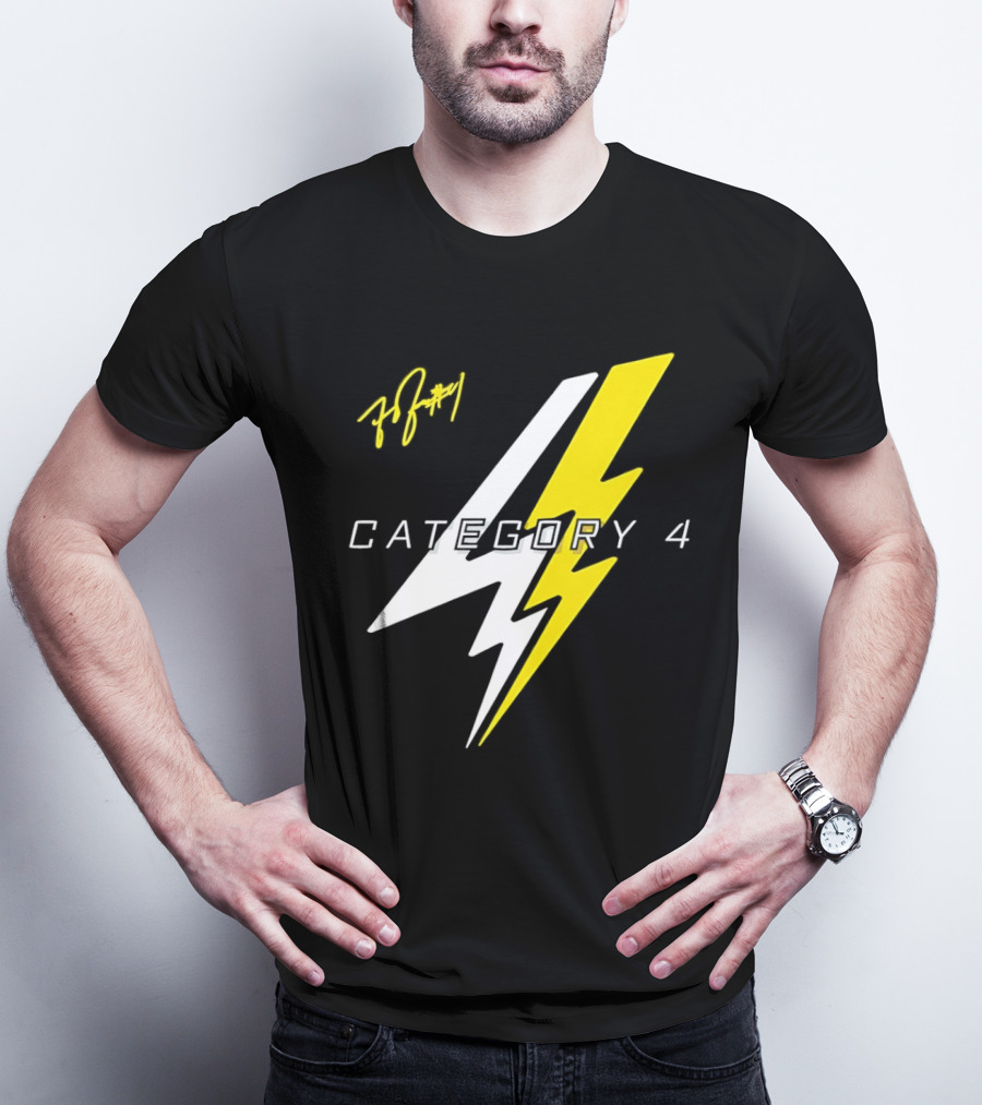 LSU Tigers Flau'jae Johnson Category 4 Lightning Bolt Signature T-Shirt