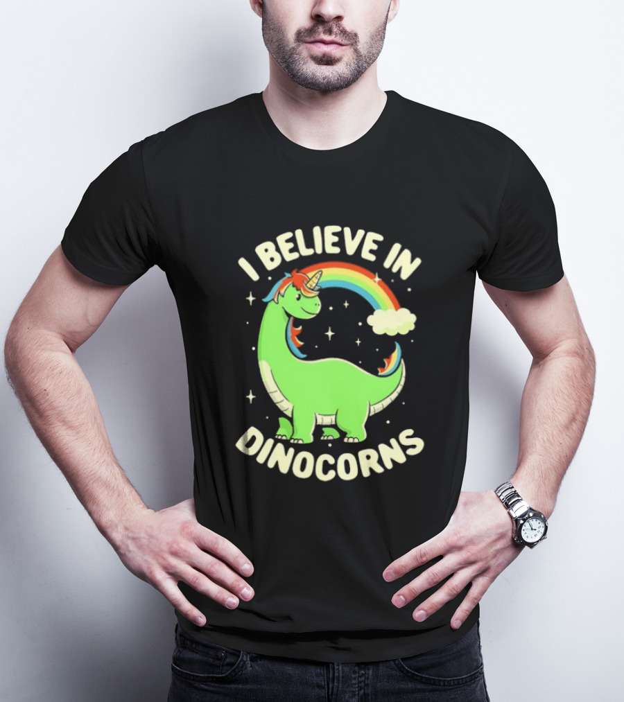 I Believe In Dinocorns Dinosaur Unicorn Rainbow Magic T-Shirt