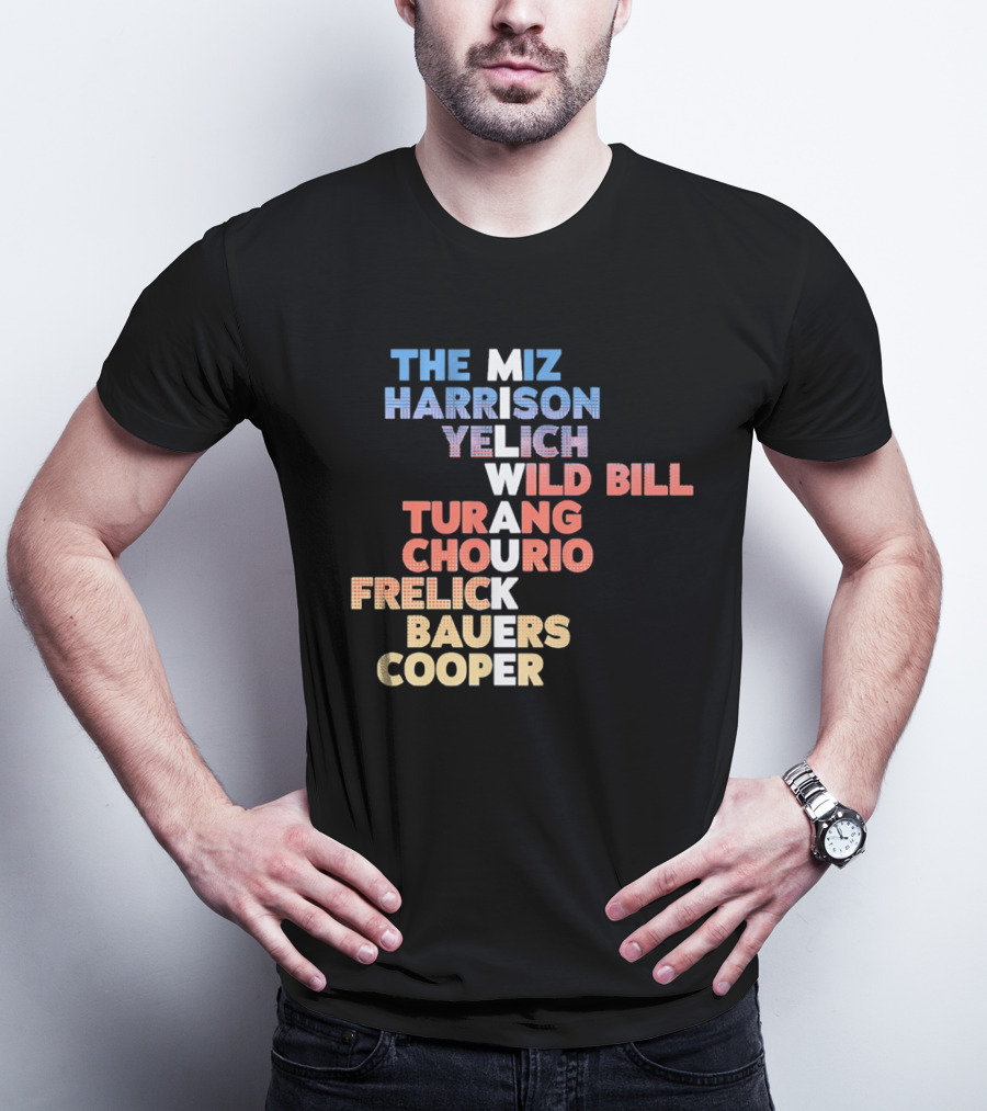Milwaukee Brewers 2026 Roster Names The Miz Harrison Yelich Wild Bill Turang Chourio Frelick Bauers Cooper T-Shirt