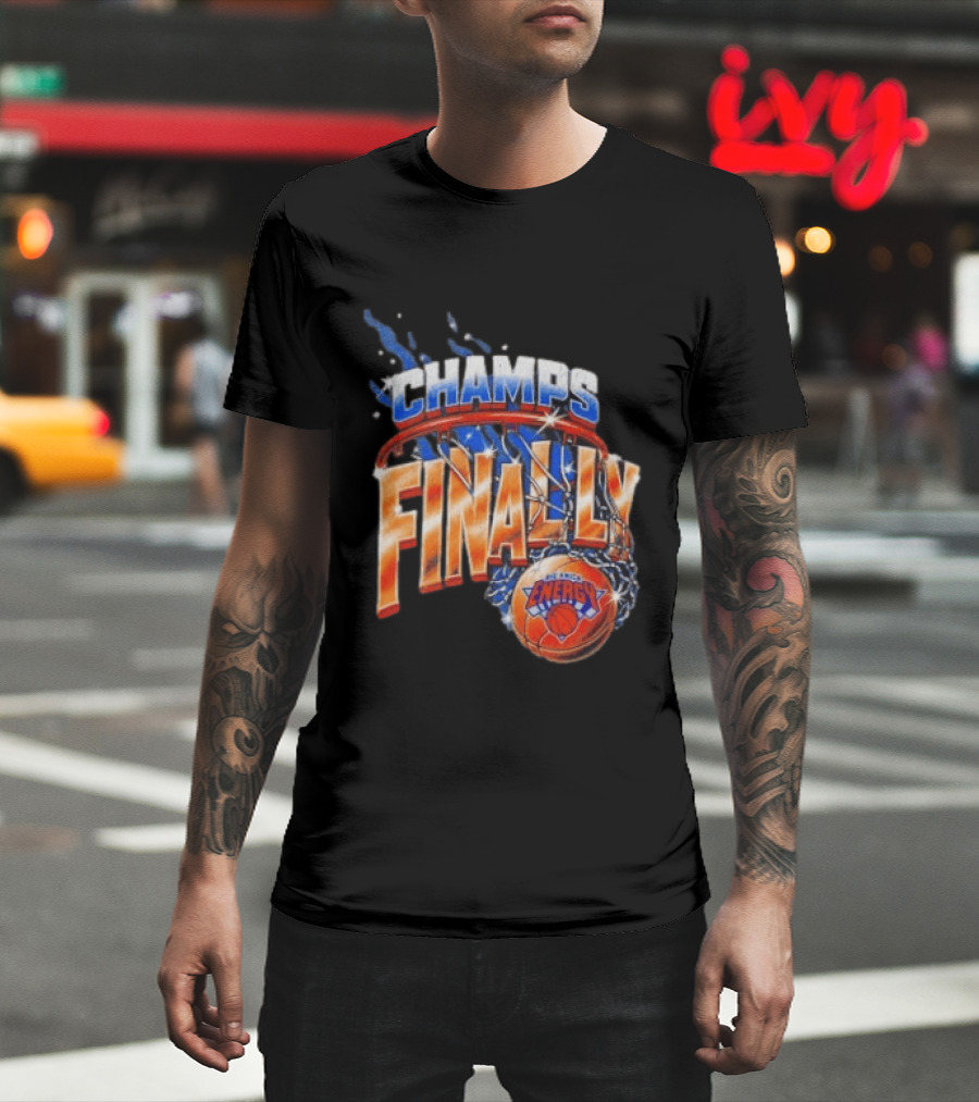 New York Knicks Champs Finally Energy Basketball T-Shirt