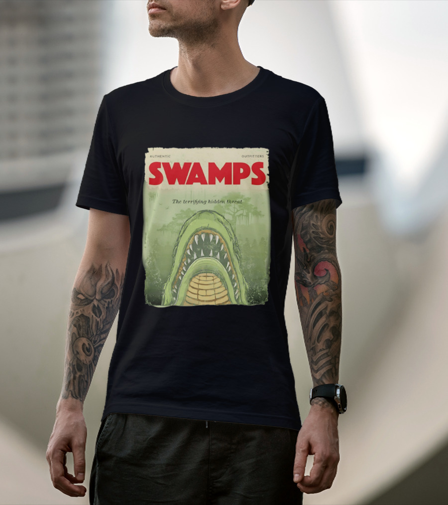 Authentic Outfitters Swamps The Terrifying Hidden Threat T-Shirt
