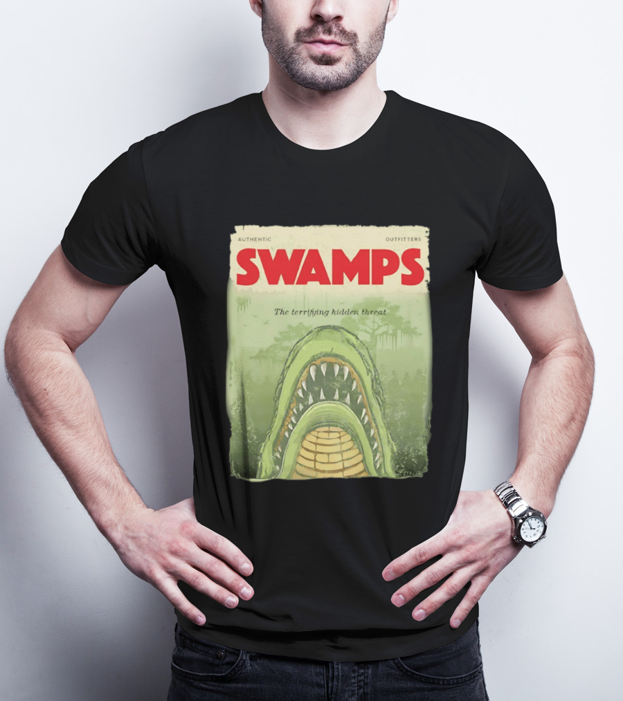 Authentic Outfitters Swamps The Terrifying Hidden Threat T-Shirt
