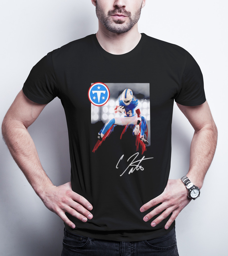 Tennessee Titans Carnell Tate Rookie Legacy 14 Blue Red T-Shirt