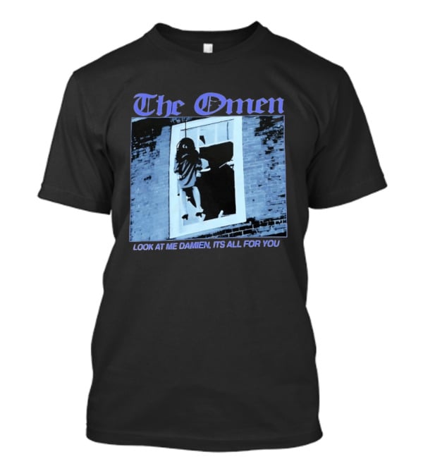 The Omen Look At Me Damien It's All For You Classic Horror Scene T-Shirt