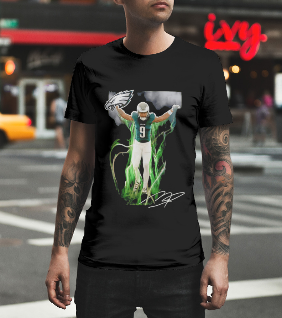 Philadelphia Eagles Makai Lemon Number 9 Rookie Legacy NFL Football Player Celebration T-Shirt
