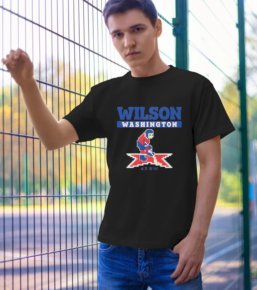 Tom Wilson Washington Capitals 43 RW NHL Pixel Art Hockey T-Shirt