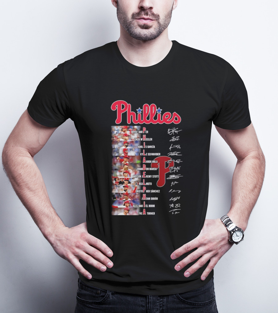 Phillies Baseball Stars Philadelphia Players Lineup T-Shirt