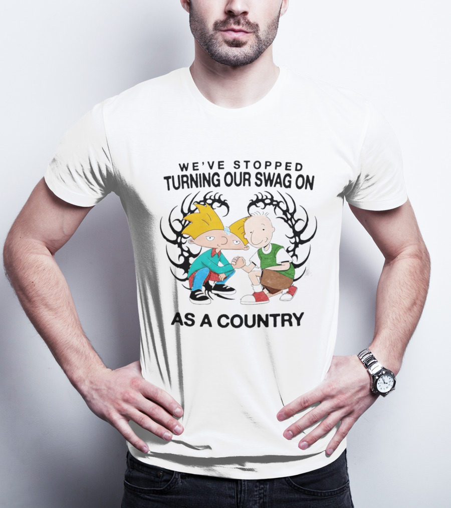 We Have Stopped Turning Our Swag On As A Country Cartoon Characters Mashup T-Shirt
