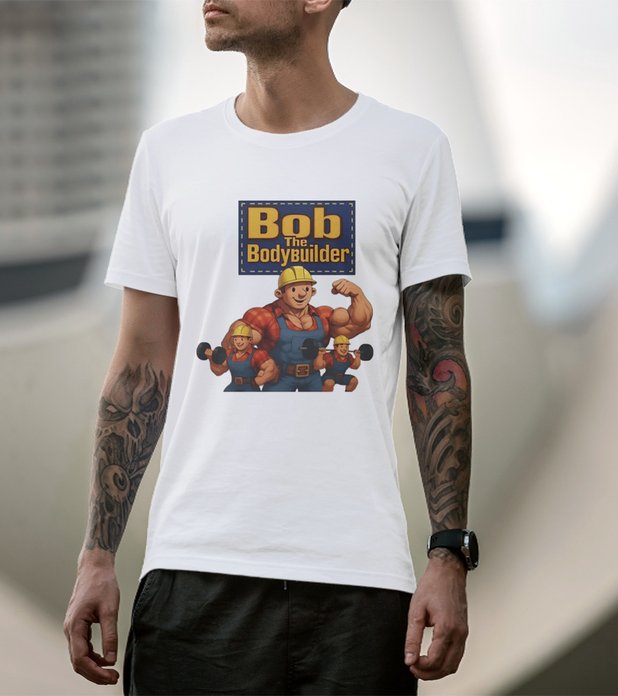 Bob The Bodybuilder Strongman Lifting Weights Movie T-Shirt