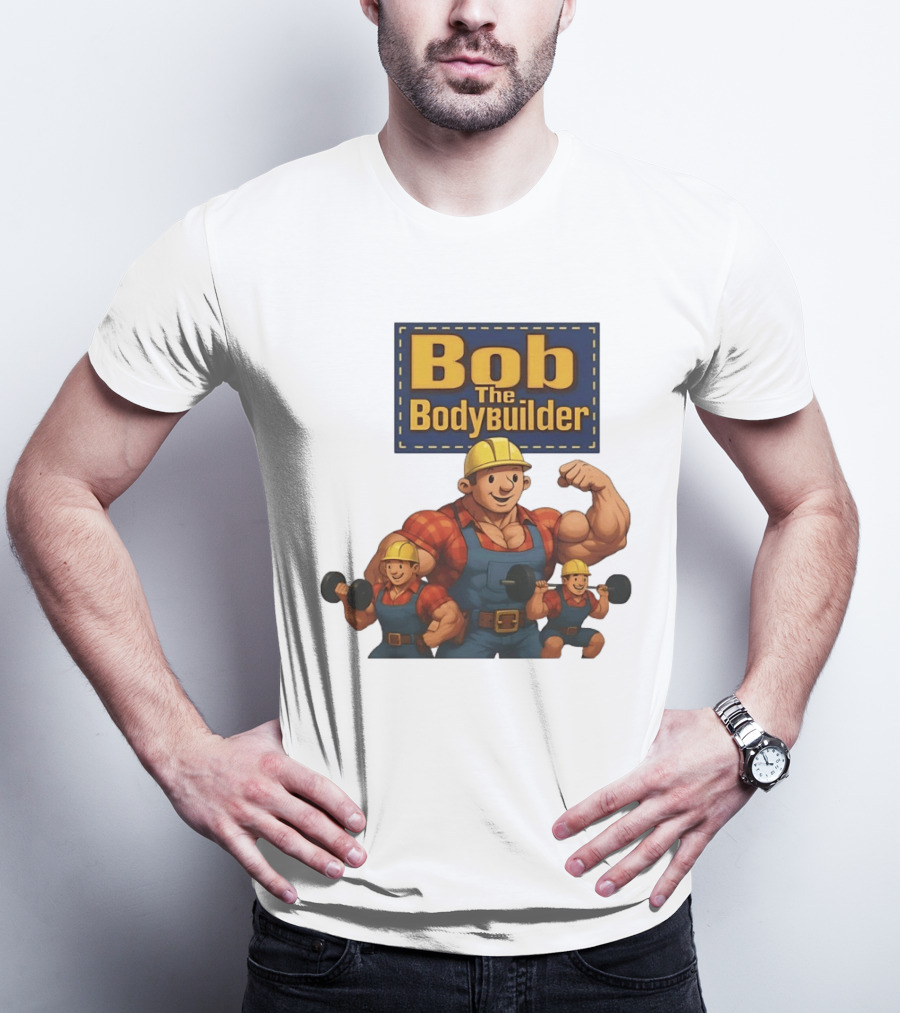 Bob The Bodybuilder Strongman Lifting Weights Movie T-Shirt