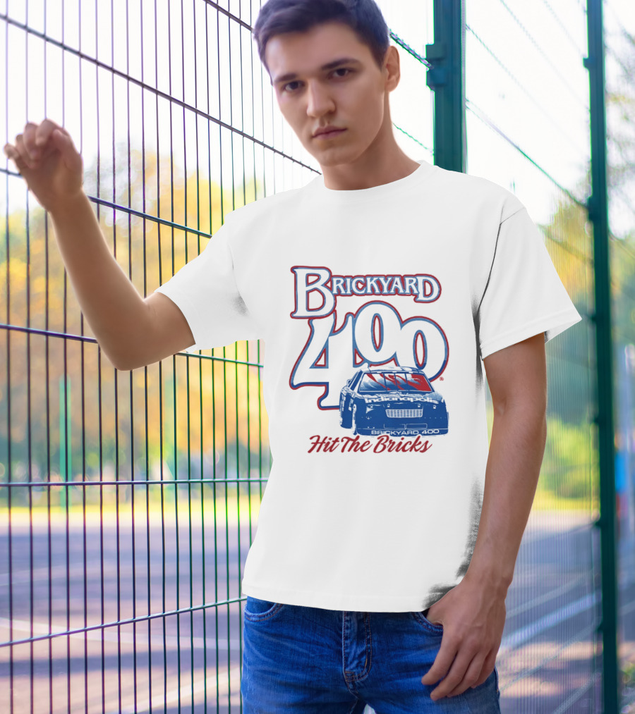 Brickyard 400 Hit The Bricks Indianapolis Motor Speedway Racing Car T-Shirt