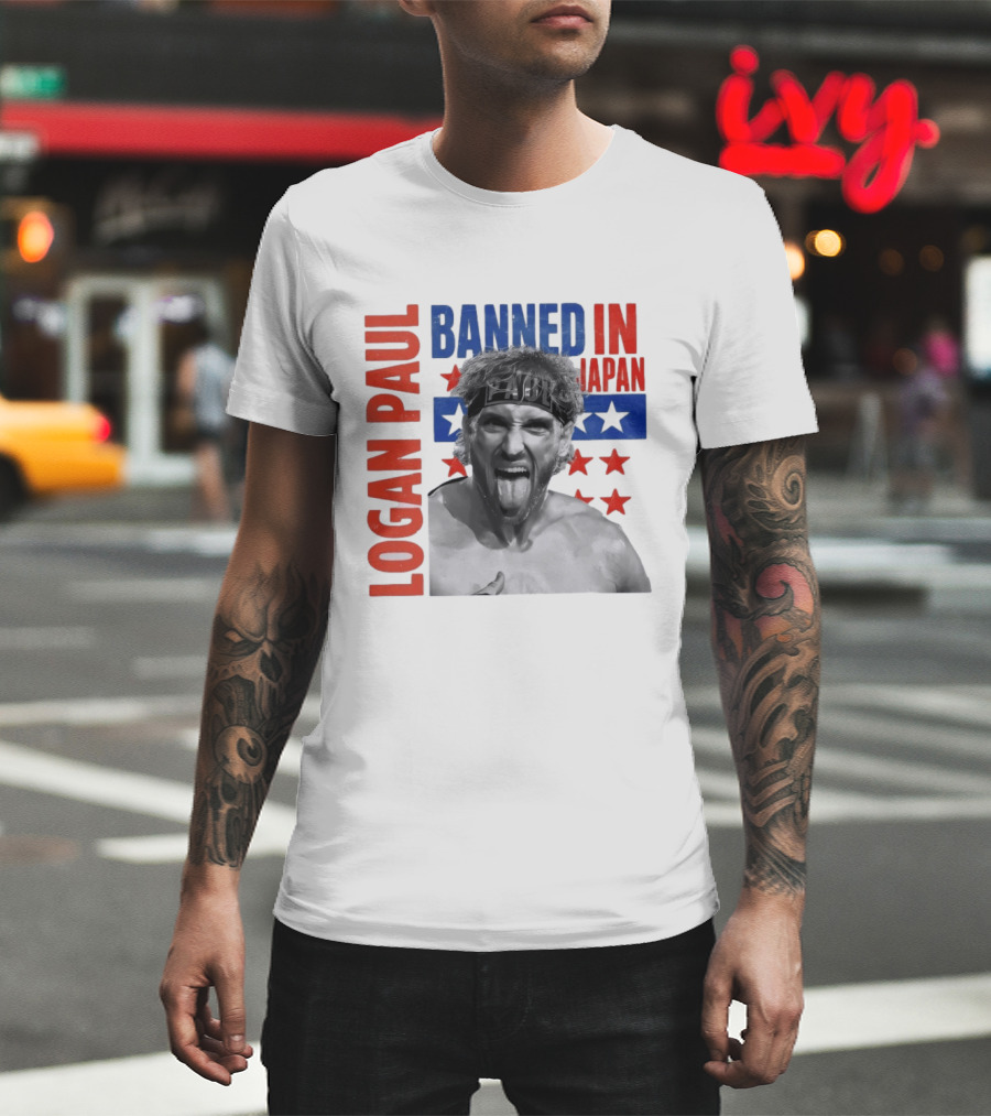 Logan Paul Banned In Japan Stars And Stripes T-Shirt