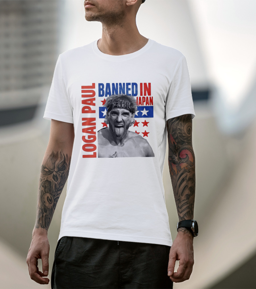 Logan Paul Banned In Japan Stars And Stripes T-Shirt