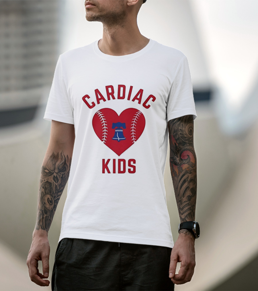 Cardiac Kids Philadelphia Phillies Heart Baseball T-Shirt