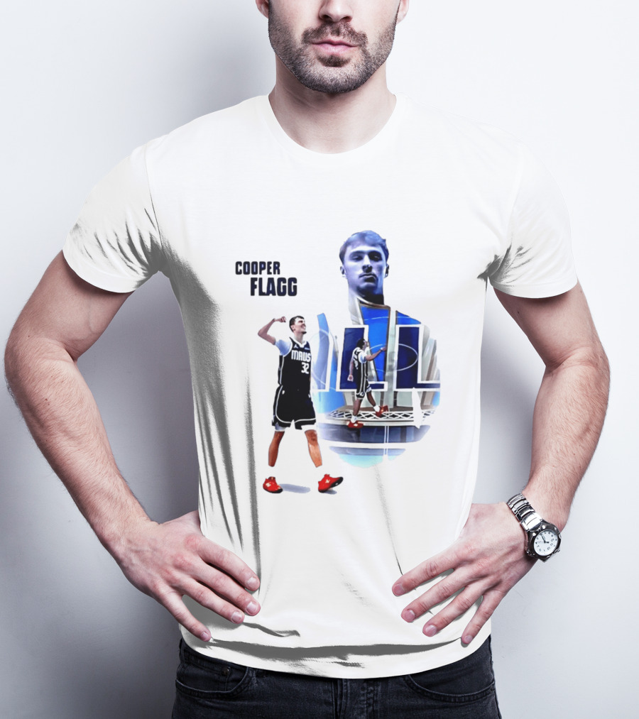 Cooper Flagg Dallas Mavericks MAUS 32 Basketball Player Art 2026 NBA Rookie Of The Year T-Shirt