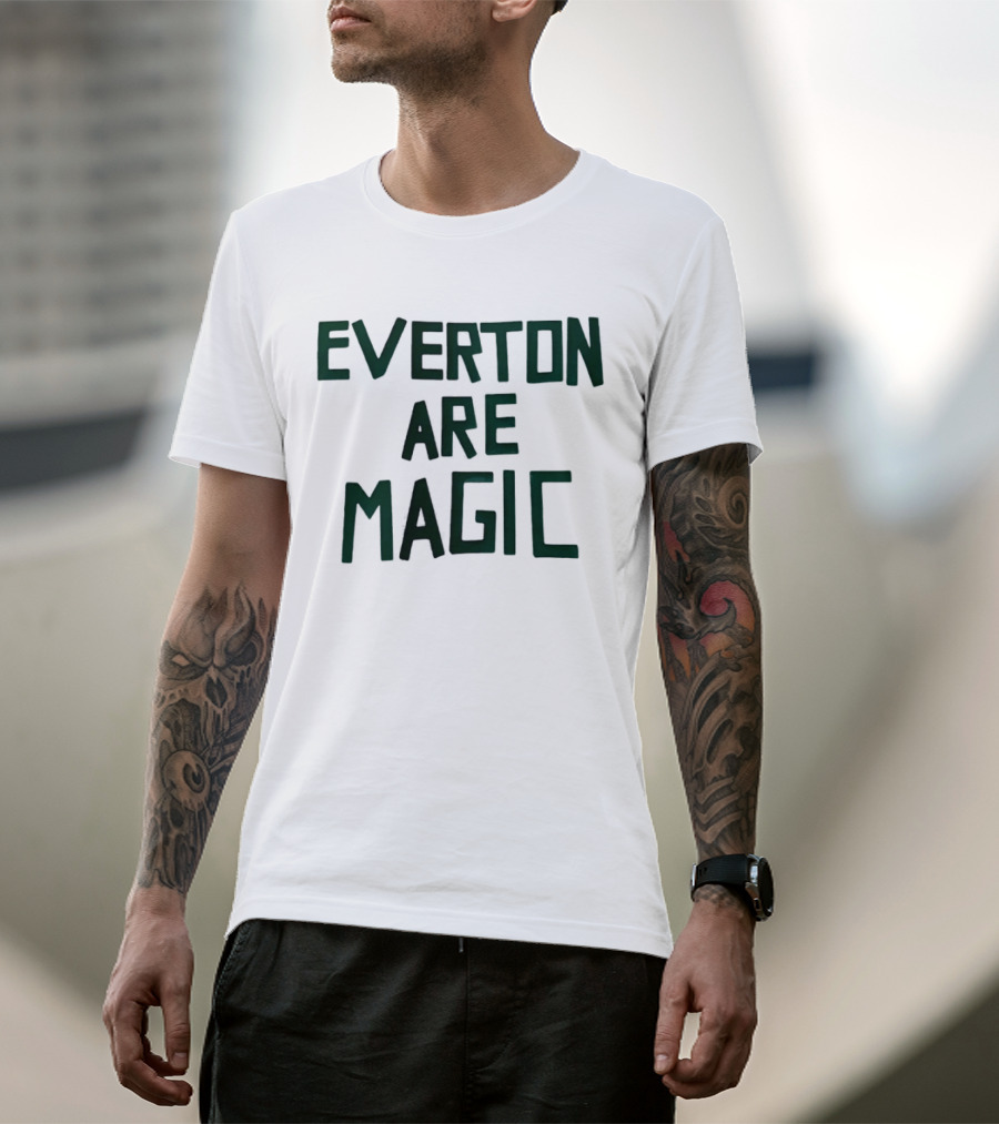 Everton Are Magic Premier League Goodison Park Fan Celebration T-Shirt