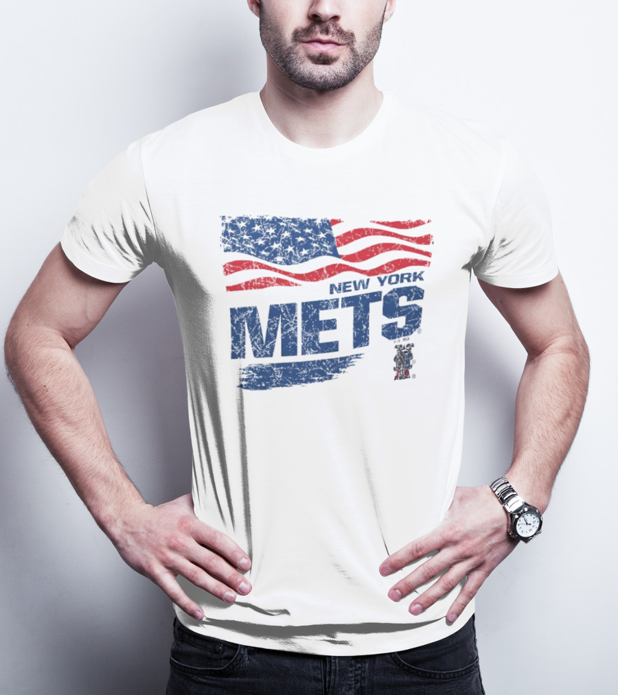 New York Mets 4th Of July American Flag Stars And Stripes 250th Anniversary T-Shirt