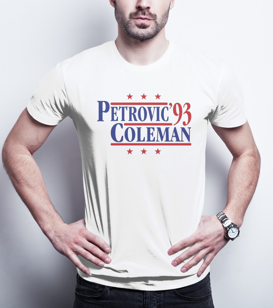Petrović Coleman '93 Stars New Jersey Nets T-Shirt