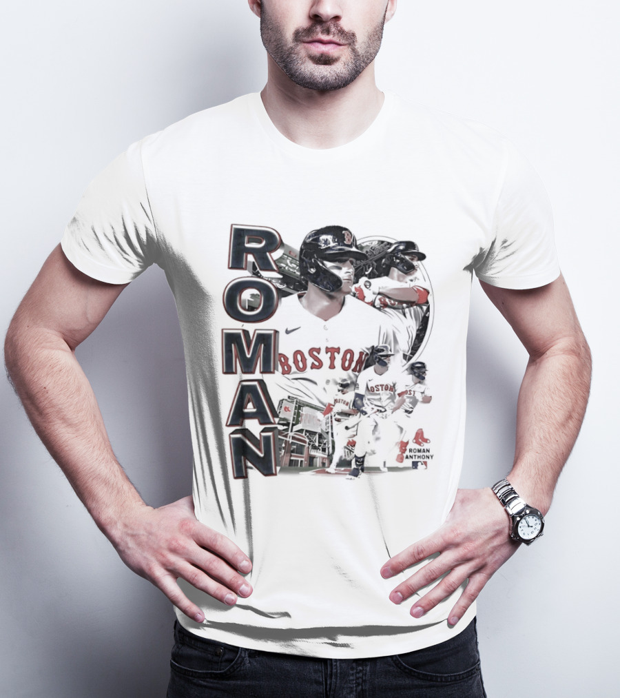 Roman Anthony Boston Red Sox 90s Bootleg Collage T-Shirt