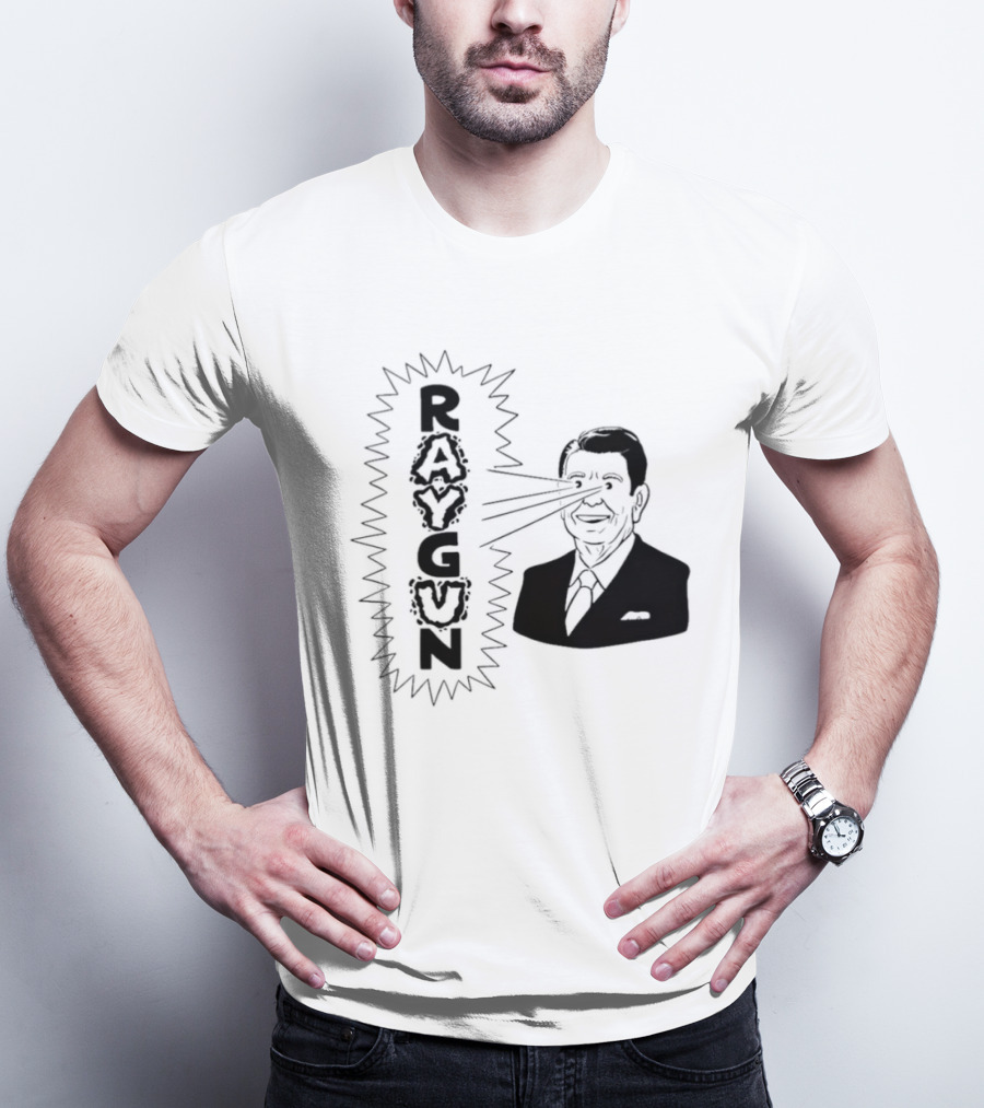 Raygun Ronald Reagan Laser Eyes T-Shirt