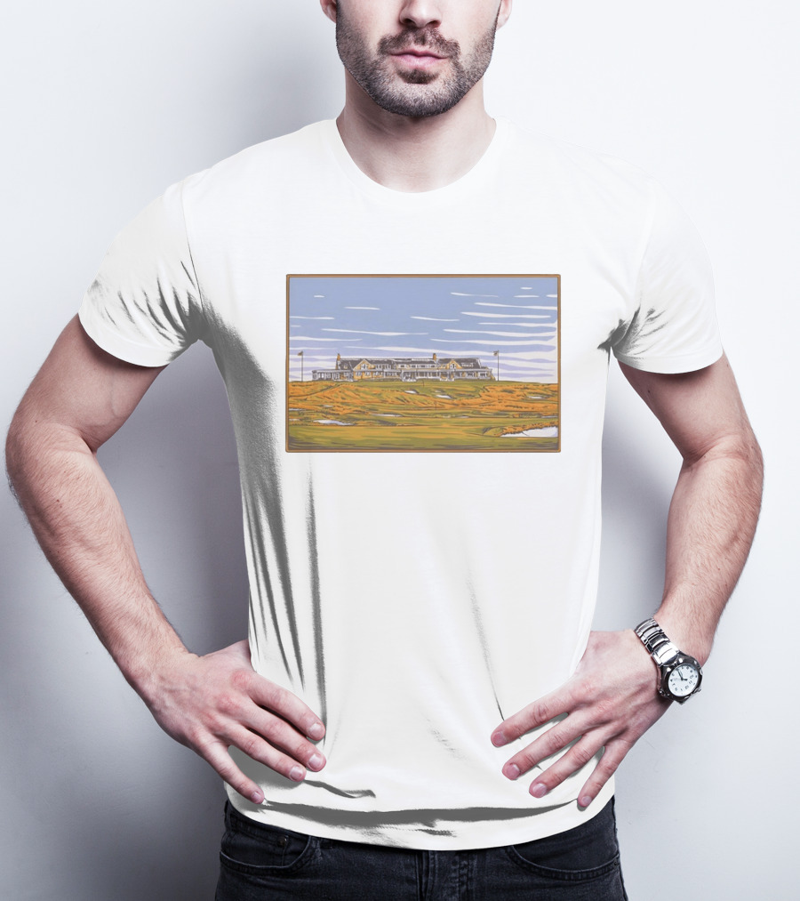 Southampton Golf Course Clubhouse Landscape Painting T-Shirt