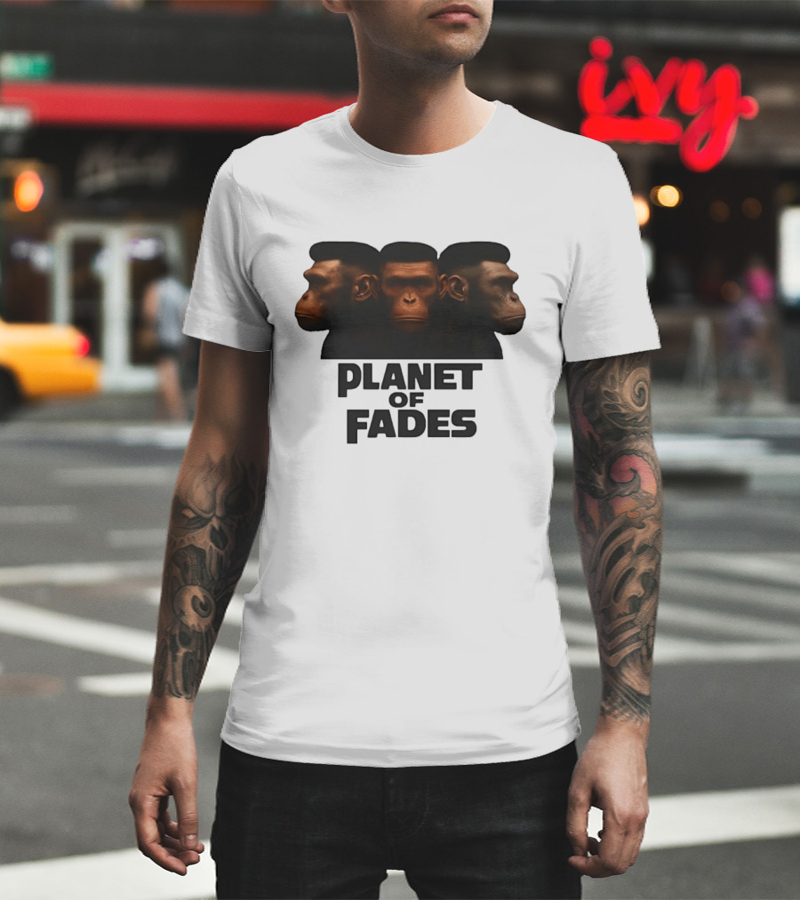 Three Chimpanzees Planet Of Fades T-Shirt