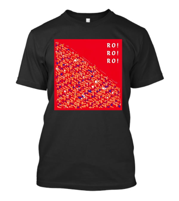 Ro Ro Ro Viking Helmet Crowd Art Red T-Shirt