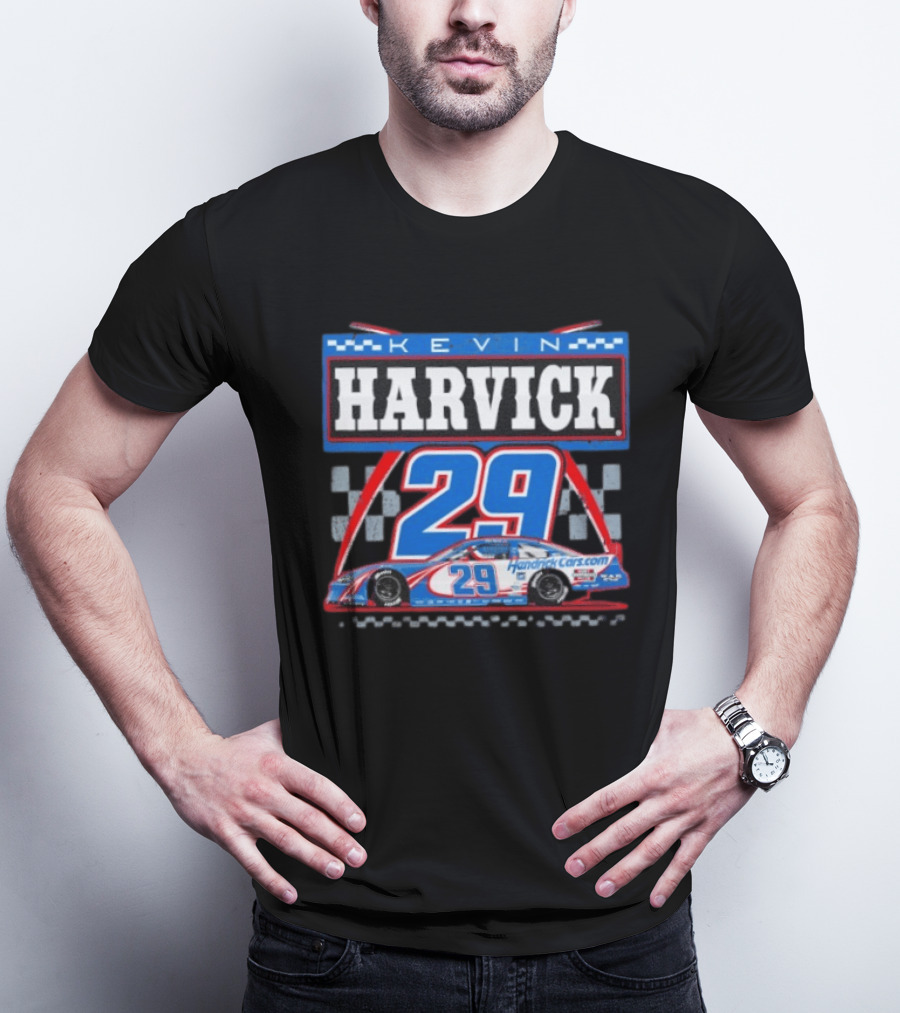 Kevin Harvick 29 Hendrick Cars NASCAR Racing Checkered Flag T-Shirt