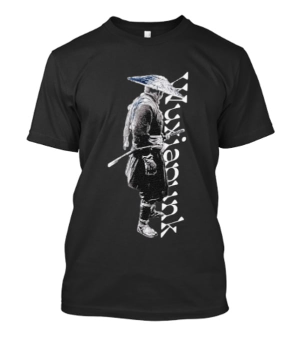 Straw Hat Wuxia Ronin Swordsman Wuxiapunk T-Shirt