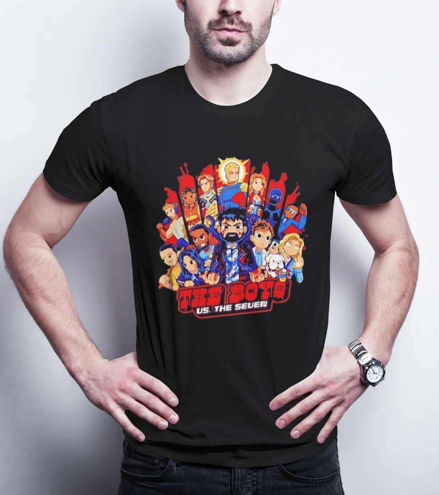 The Boys Vs The Seven Chibi Homelander Character Clash T-Shirt