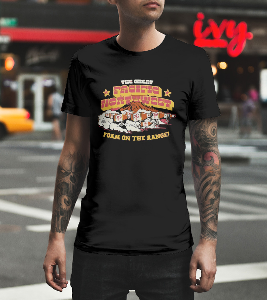 The Great Pacific Northwest Foam On The Range Rainier Beer Mountain T-Shirt