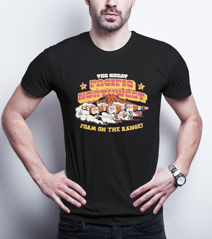 The Great Pacific Northwest Foam On The Range Rainier Beer Mountain T-Shirt