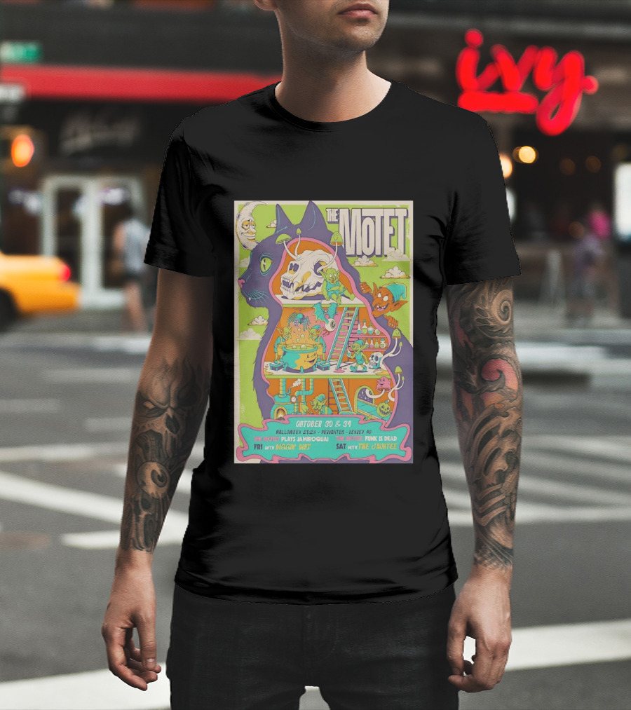 The Motet Plays Jamiroquai Halloween 2026 Cervantes Denver Concert Funk Is Dead Diggin' Dirt The Jauntee T-Shirt