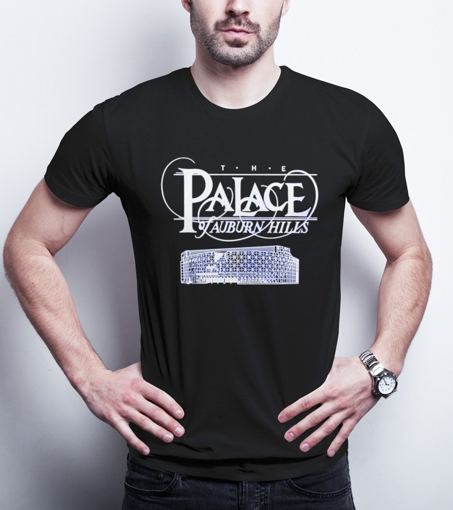 The Palace Of Auburn Hills Arena Sketch T-Shirt