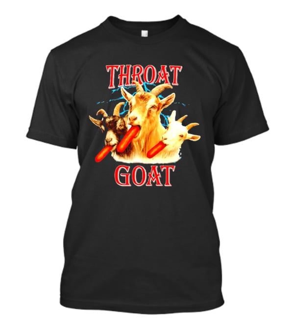 Throat Goat Hot Dog Eating Goats Meme Humor T-Shirt