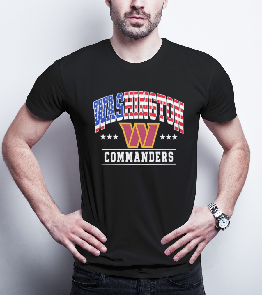 Washington Commanders 1776 2026 250 Years 4th Of July American Flag Stars T-Shirt