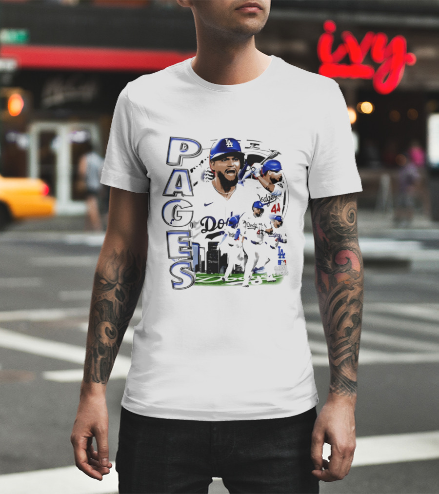 Andy Pages Los Angeles Dodgers 90s Bootleg Collage Dodgers 44 T-Shirt