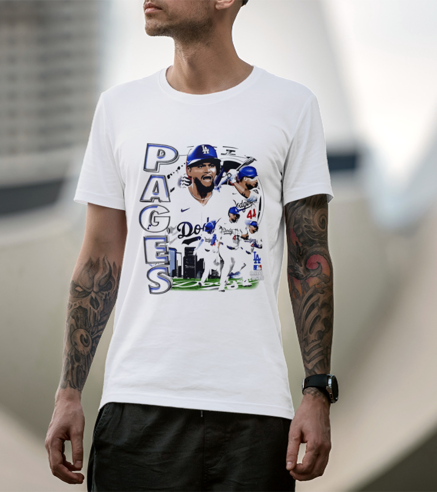 Andy Pages Los Angeles Dodgers 90s Bootleg Collage Dodgers 44 T-Shirt