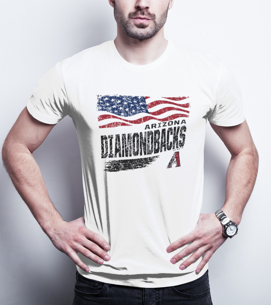 Arizona Diamondbacks Waving American Flag Fourth Of July Celebration T-Shirt