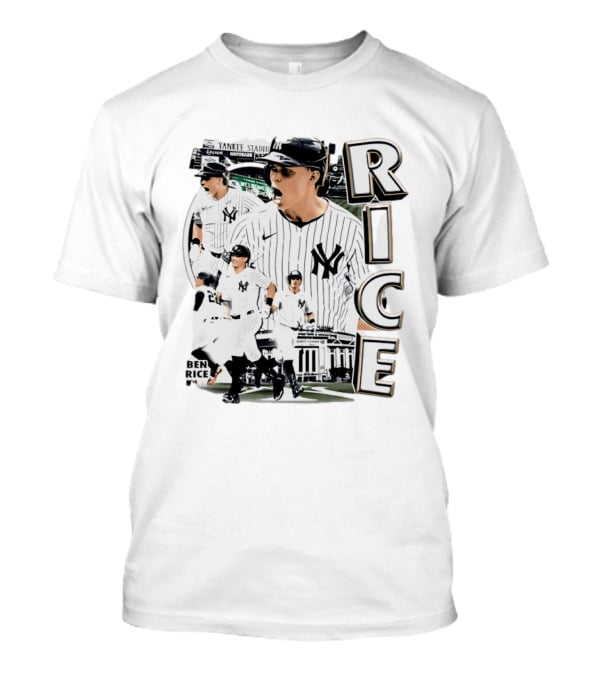 Ben Rice New York Yankees 2026 Collage 90s Bootleg Yankee Stadium RICE T-Shirt