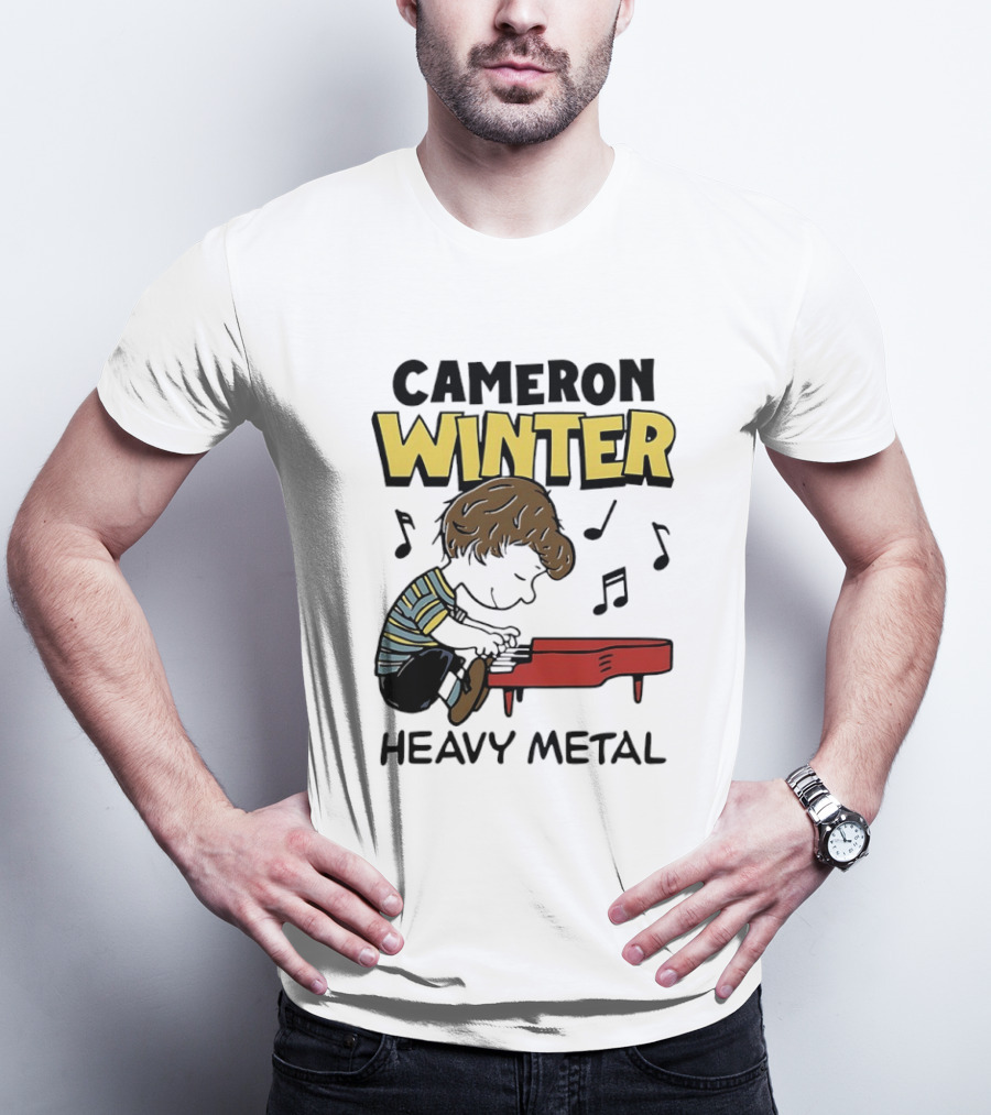 Cameron Winter Heavy Metal Schroeder Peanuts Comic Piano T-Shirt