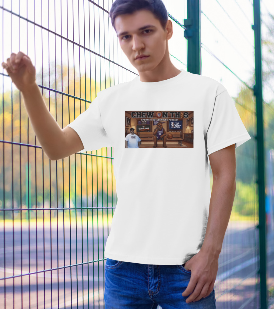 Chew On This Sports Collectibles Podcast Sacramento Kings Chewbacca 00 Jersey Bench Top Shot Collecting Connect T-Shirt